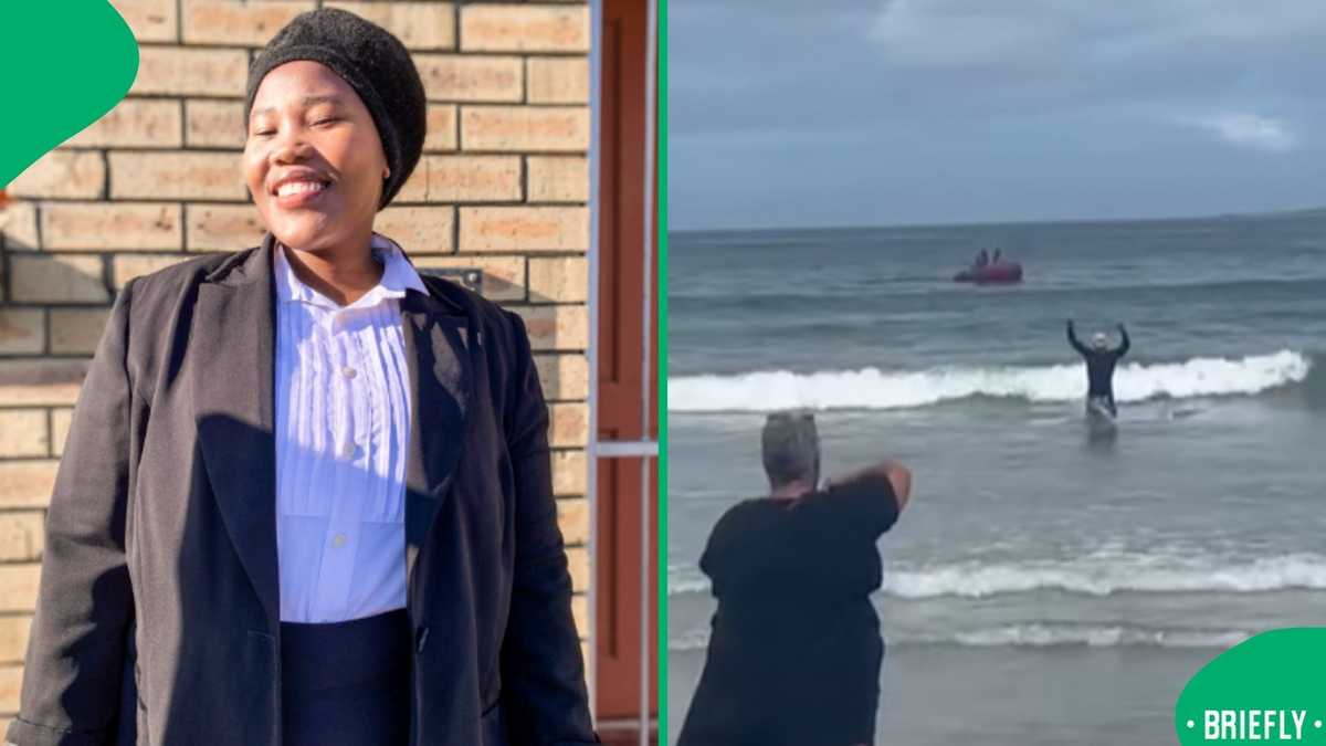 South African life guard amazed viewers by swimming from Robben Island ...