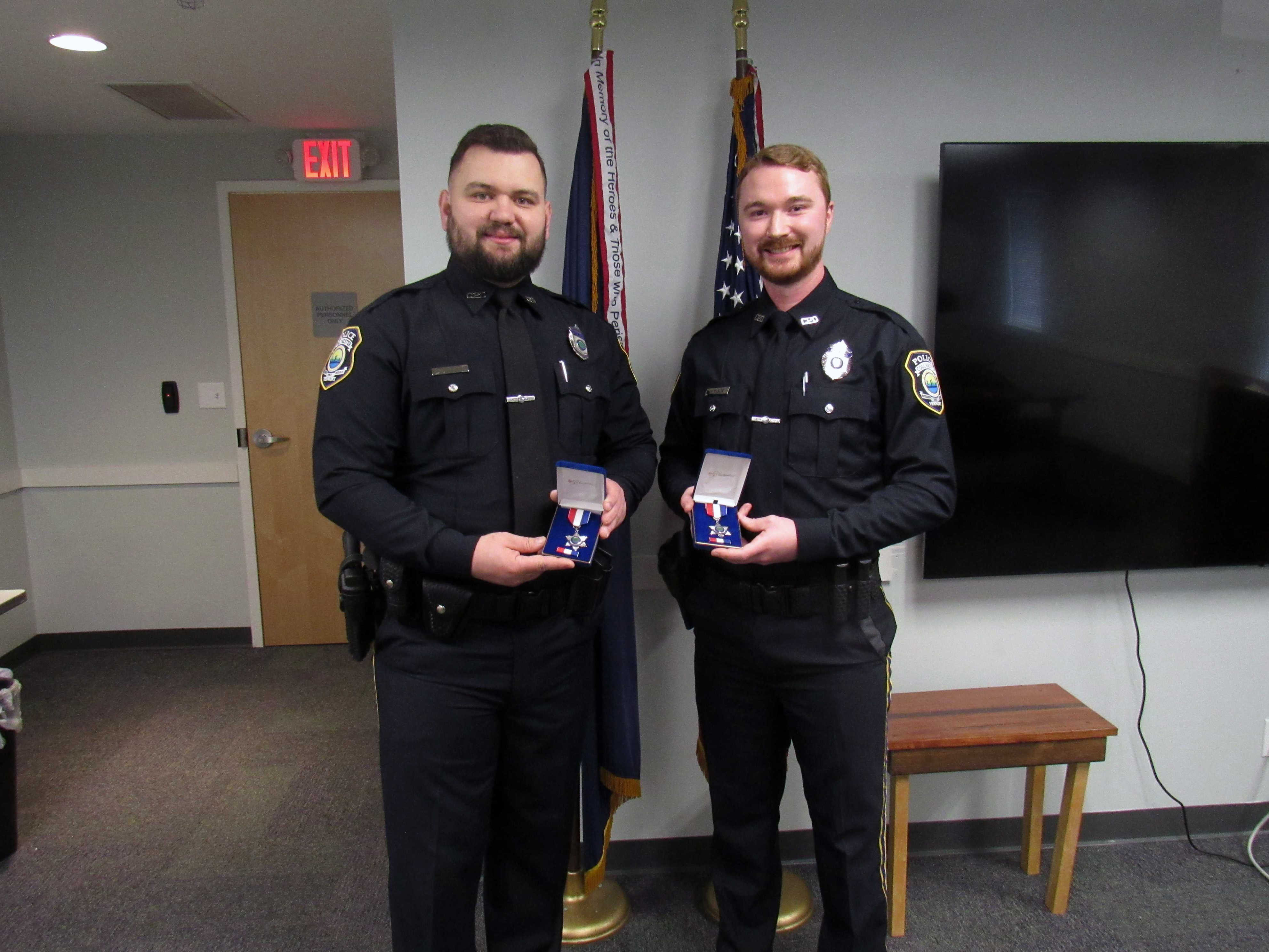 Colchester police officers honored for saving gunshot victim's life