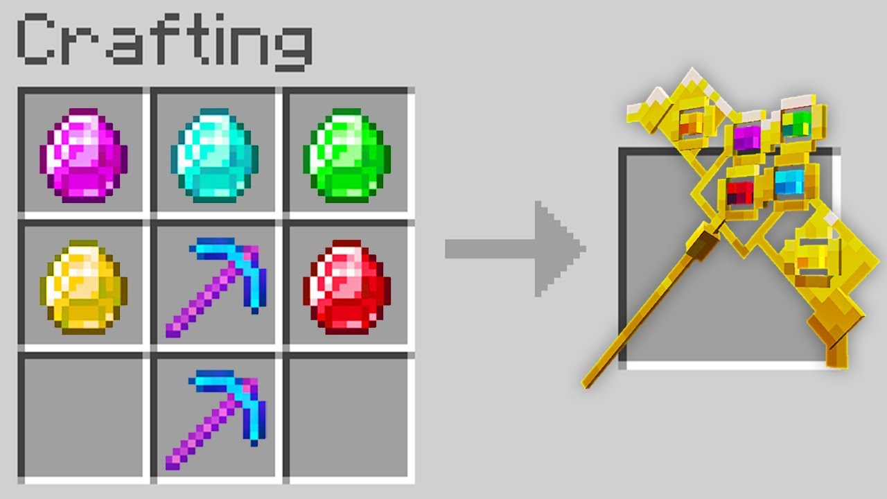 Minecraft, but you can craft an infinity pickaxe