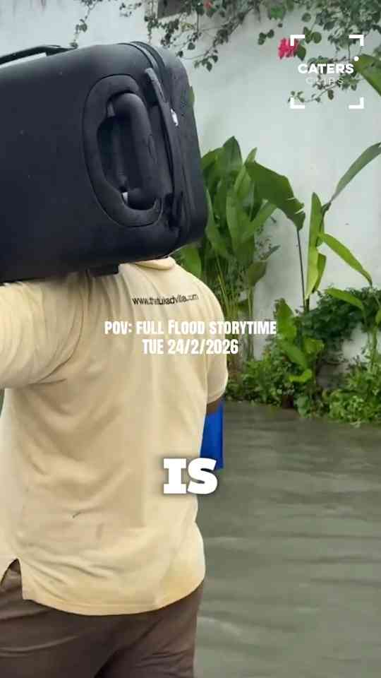 Bali getaway turns into splash zone as guests wade out of flooded villa