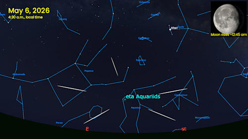 Look up! Halley's Comet meteors will streak through the sky overnight