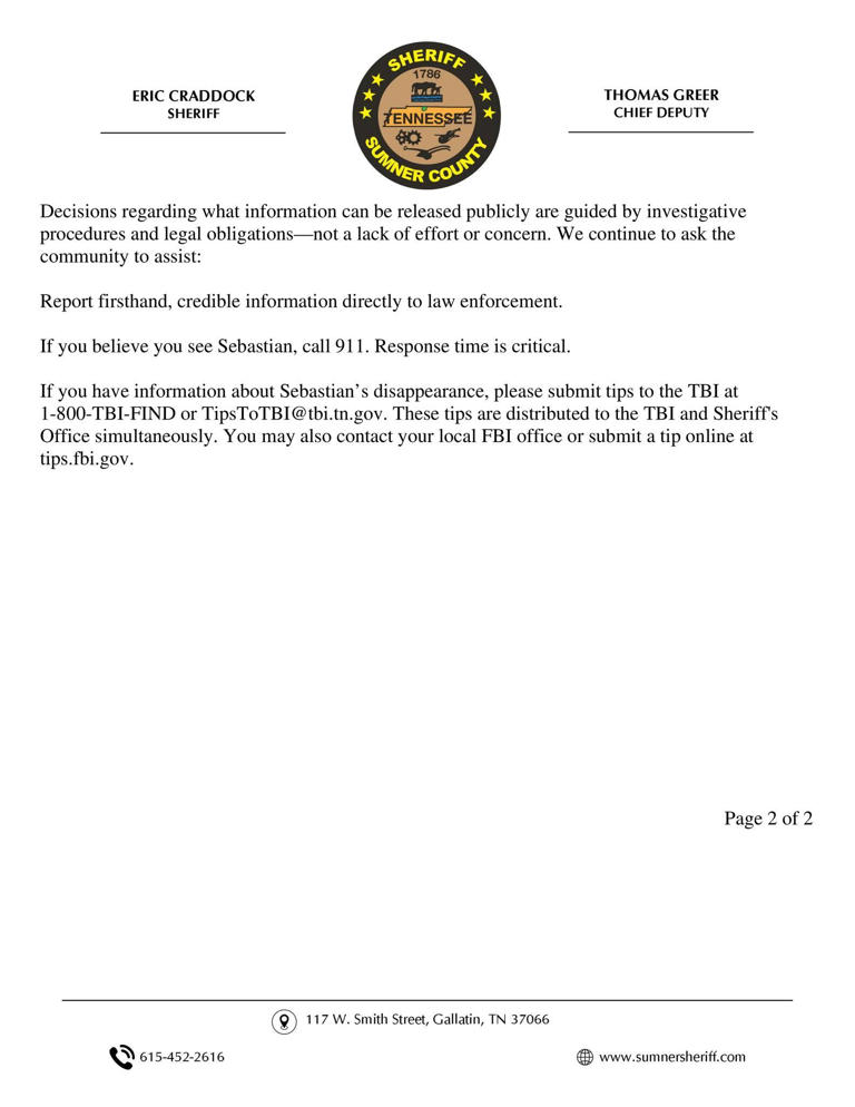 Two years since Sebastian Rogers disappeared: Sheriff shares truths as ...