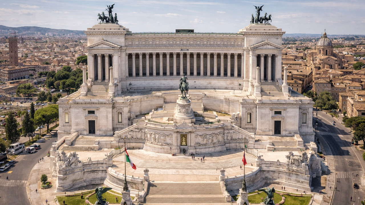 Castel Sant'Angelo: Una vista aérea sobre la Roma histórica