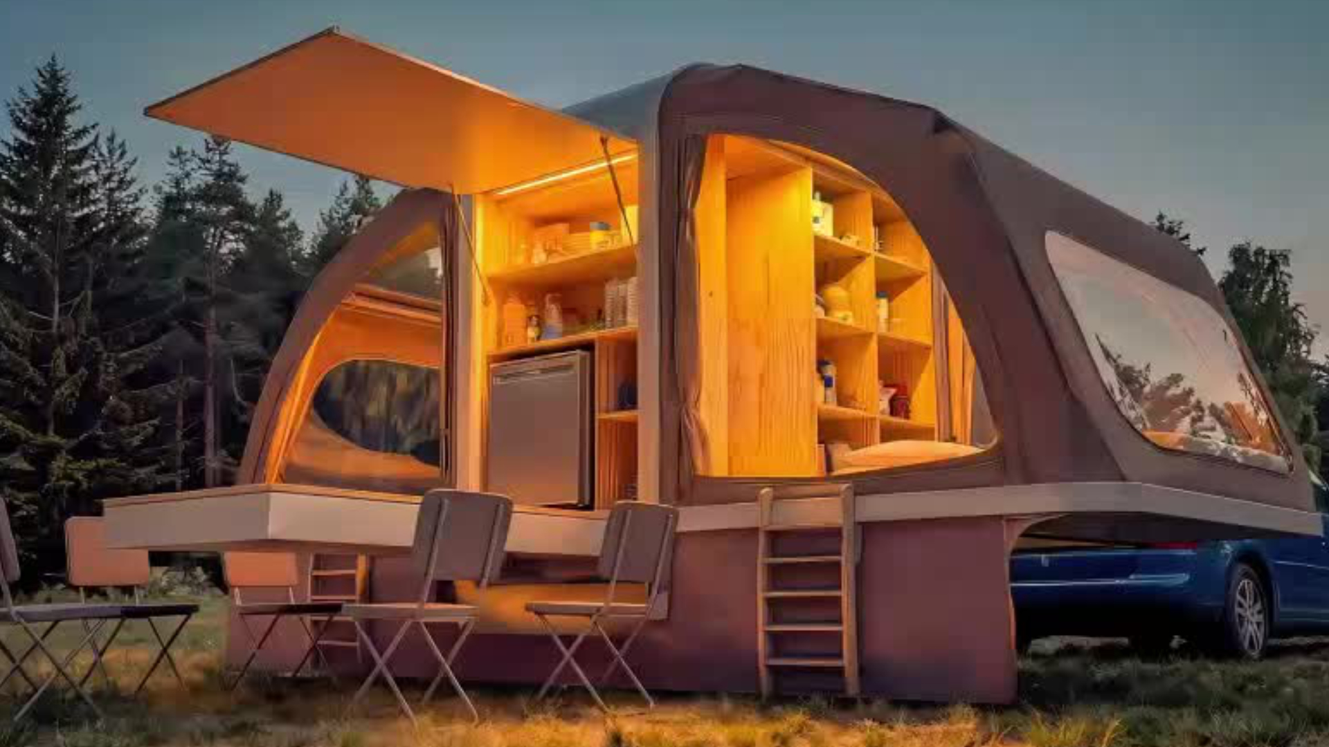 The future of camping? Foldable tiny trailer transforms into mini ...