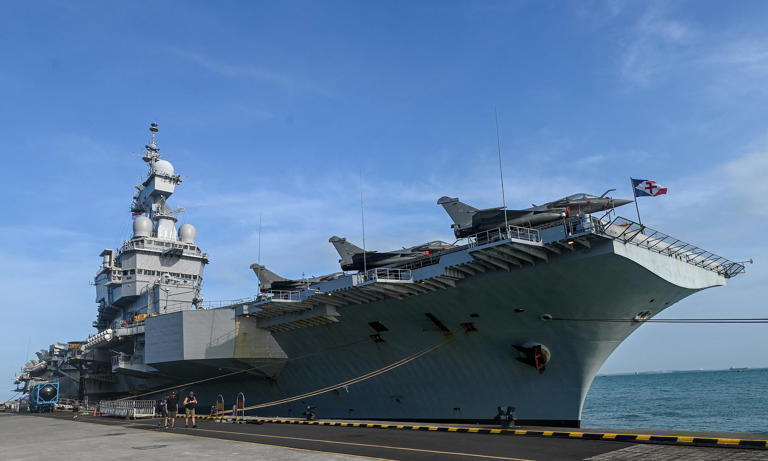 NATO intercepts Russian drone heading for France's 800ft-long aircraft ...