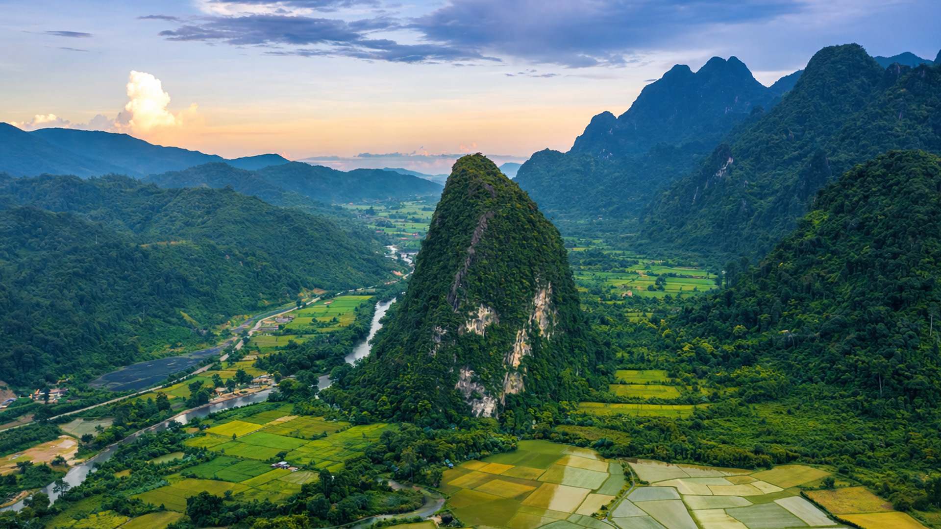 The mountain that dominates the valley floor