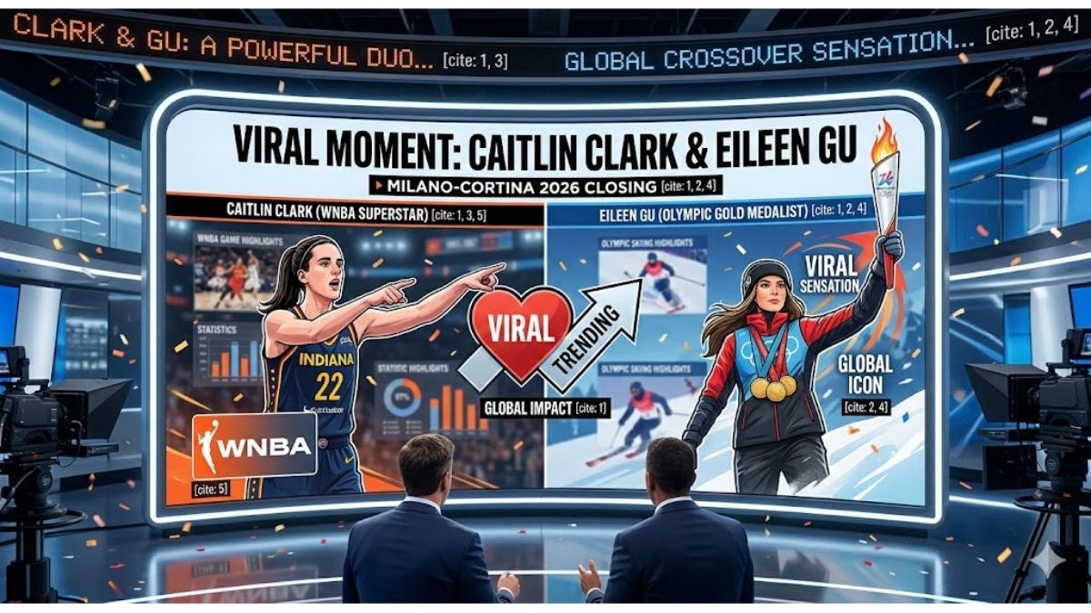Caitlin Clark goes viral with Olympic gold medalist Eileen Gu after ...