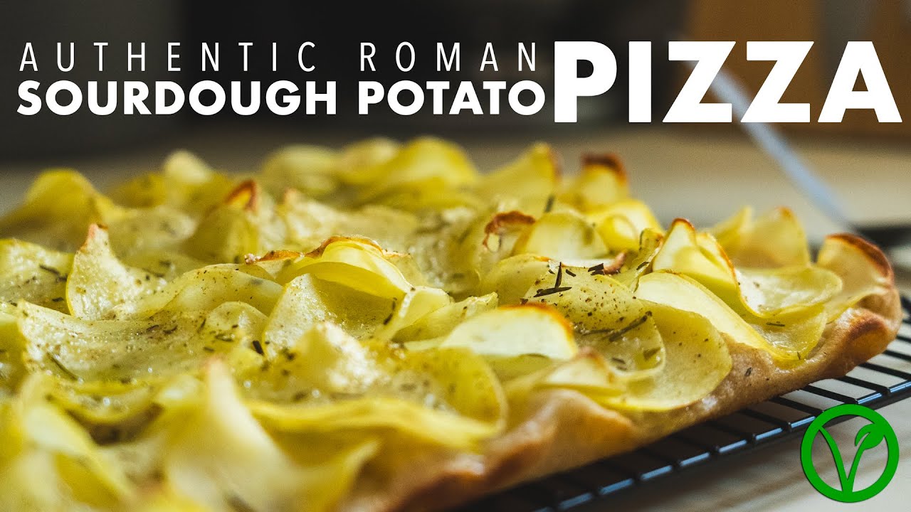 Roman potato pizza al taglio: Crispy chewy sourdough sheet pan recipe