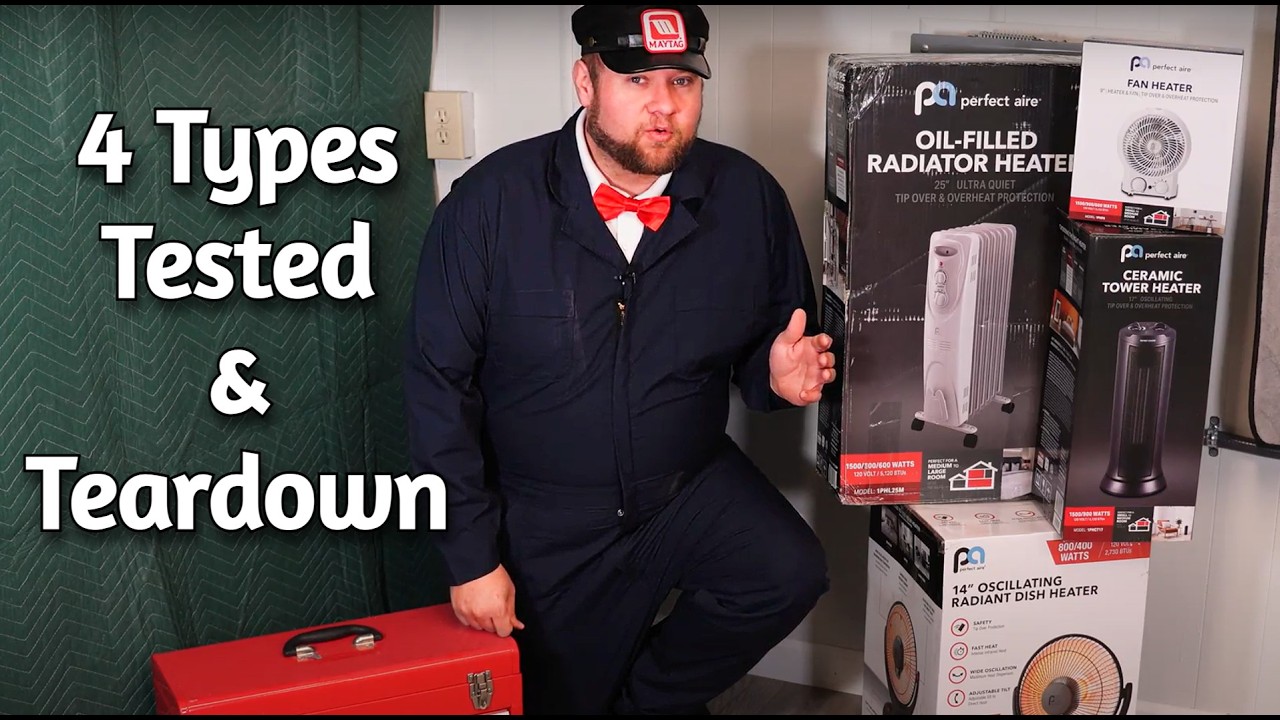 What's in an electric heater? Test & teardown of 4 heater types