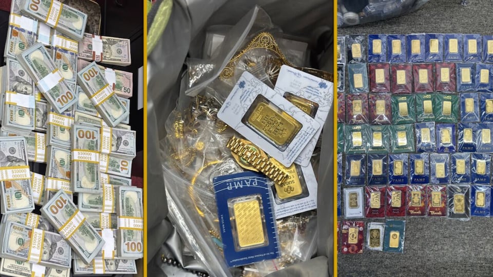 Cops seize $150 million in gold bars, cash amid scam ring takedown