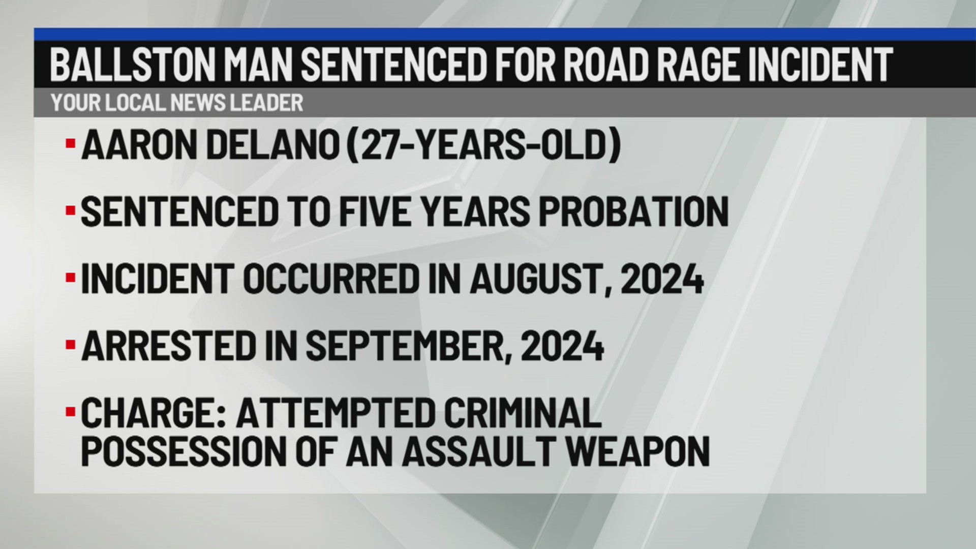Ballston man sentenced for road rage incident