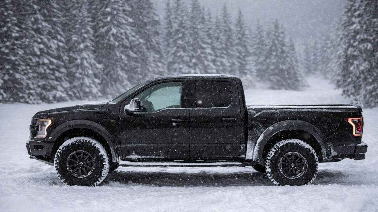 Ford F150 Raptor snow drifting basics