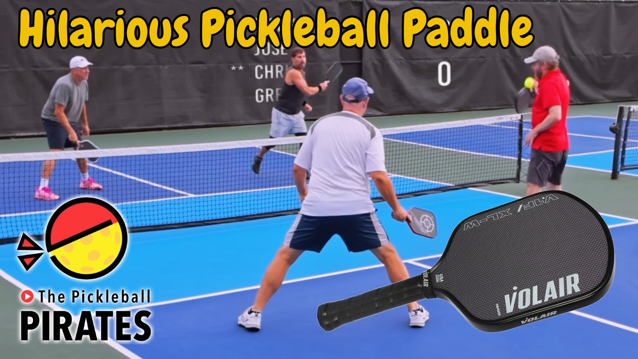 The most entertaining pickleball game with a funny new paddle