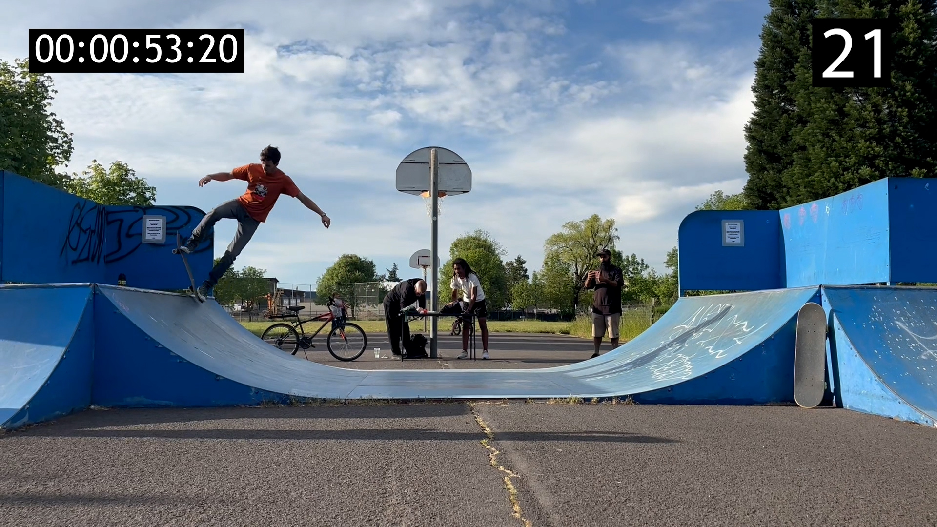 Most skateboard blunt 5-0 stalls in one minute 24 by Adam Parcell