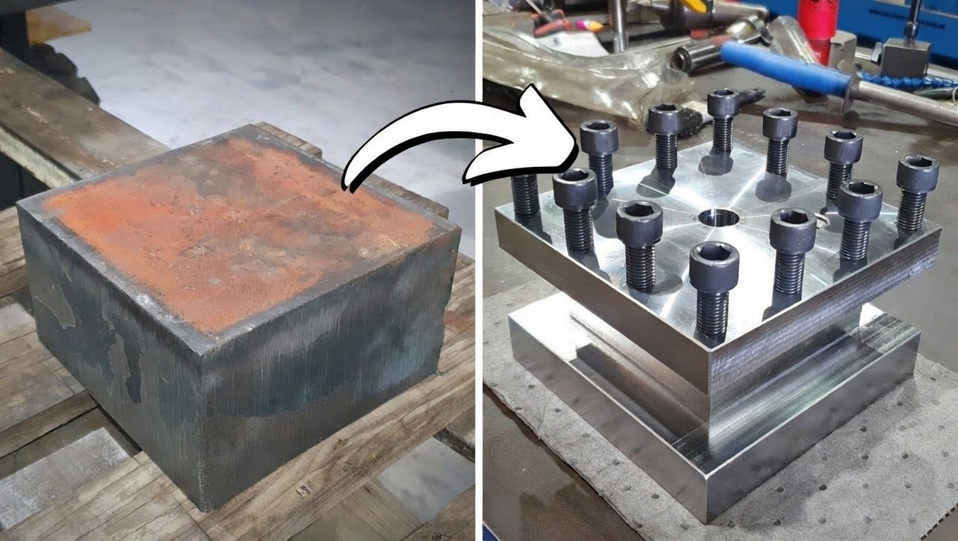 Building a big lathe tool post
