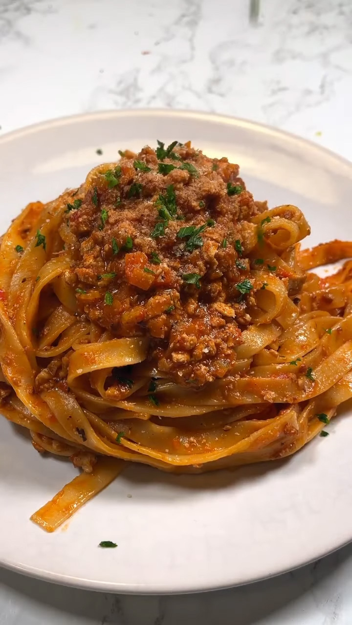 Vegan bolognese recipe using silken tofu