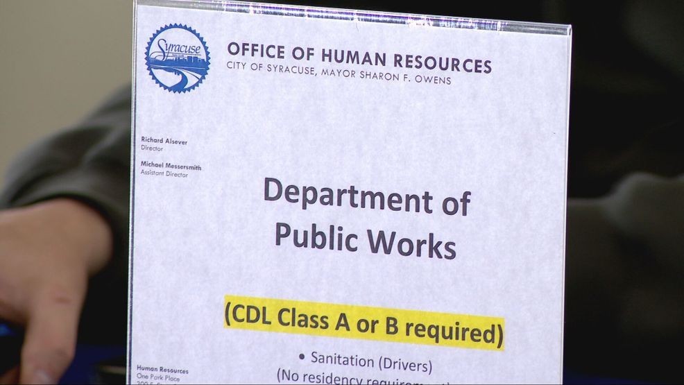 Syracuse DPW seeks applicants to fill 30-plus job openings