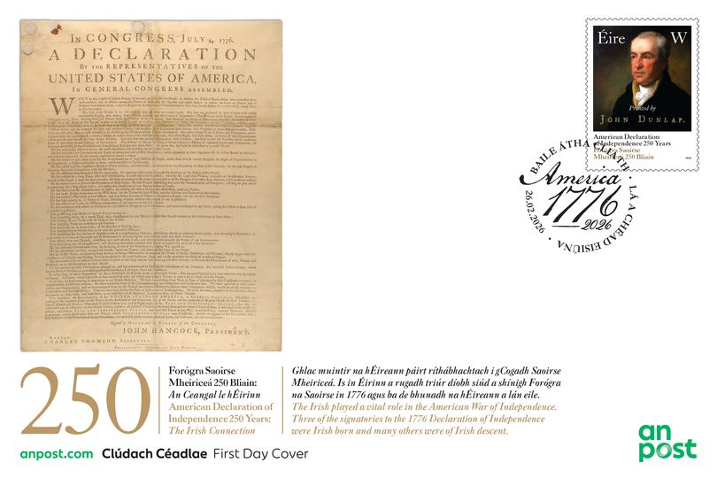 Ireland issues new stamp marking 250th anniversary of American ...