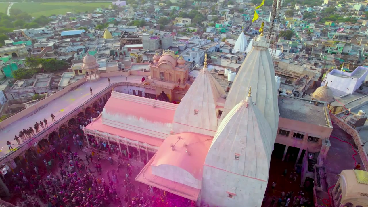 Holi from above: India's festival of colors caught by drone