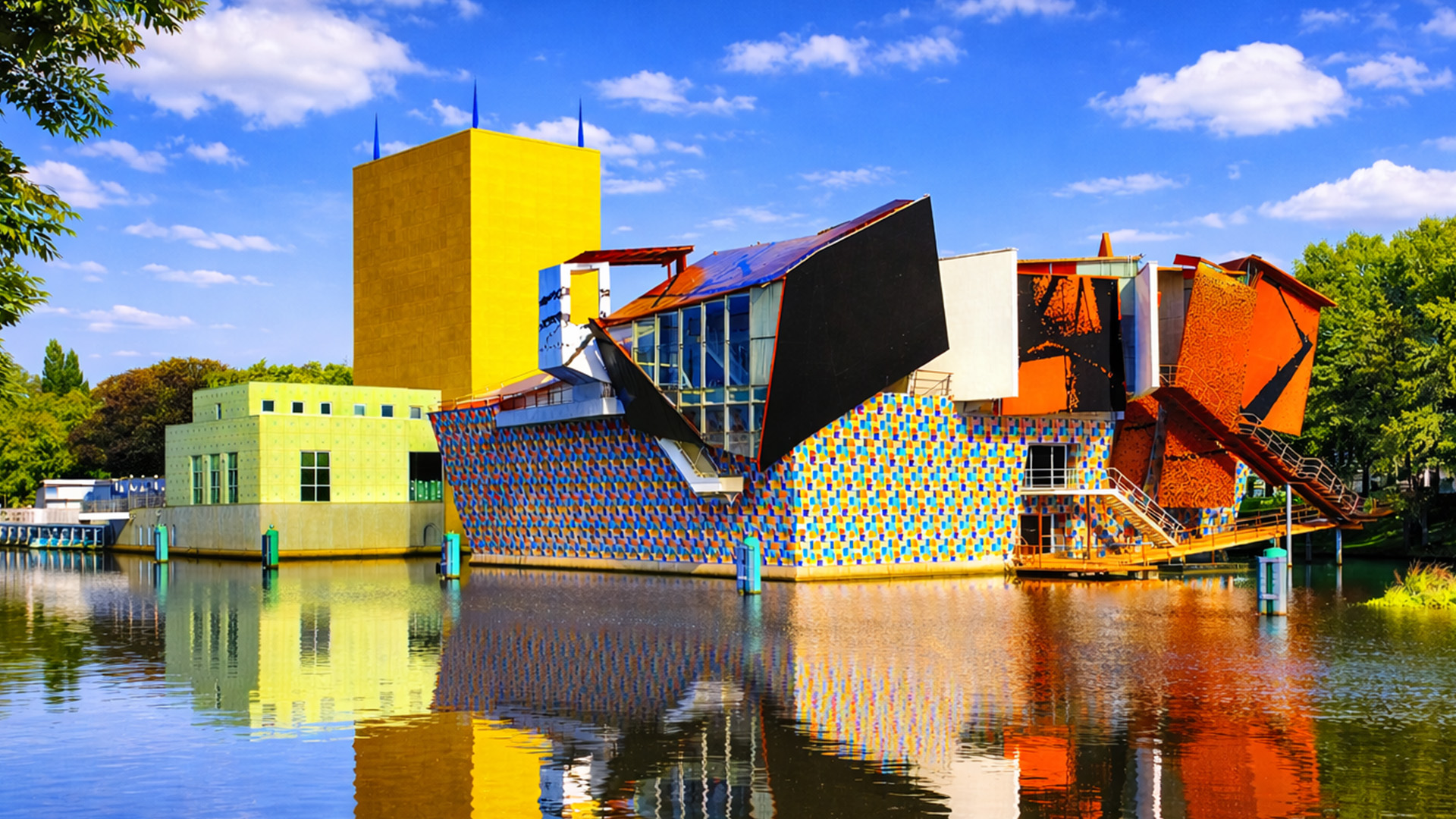 A museum that looks like giant modern art