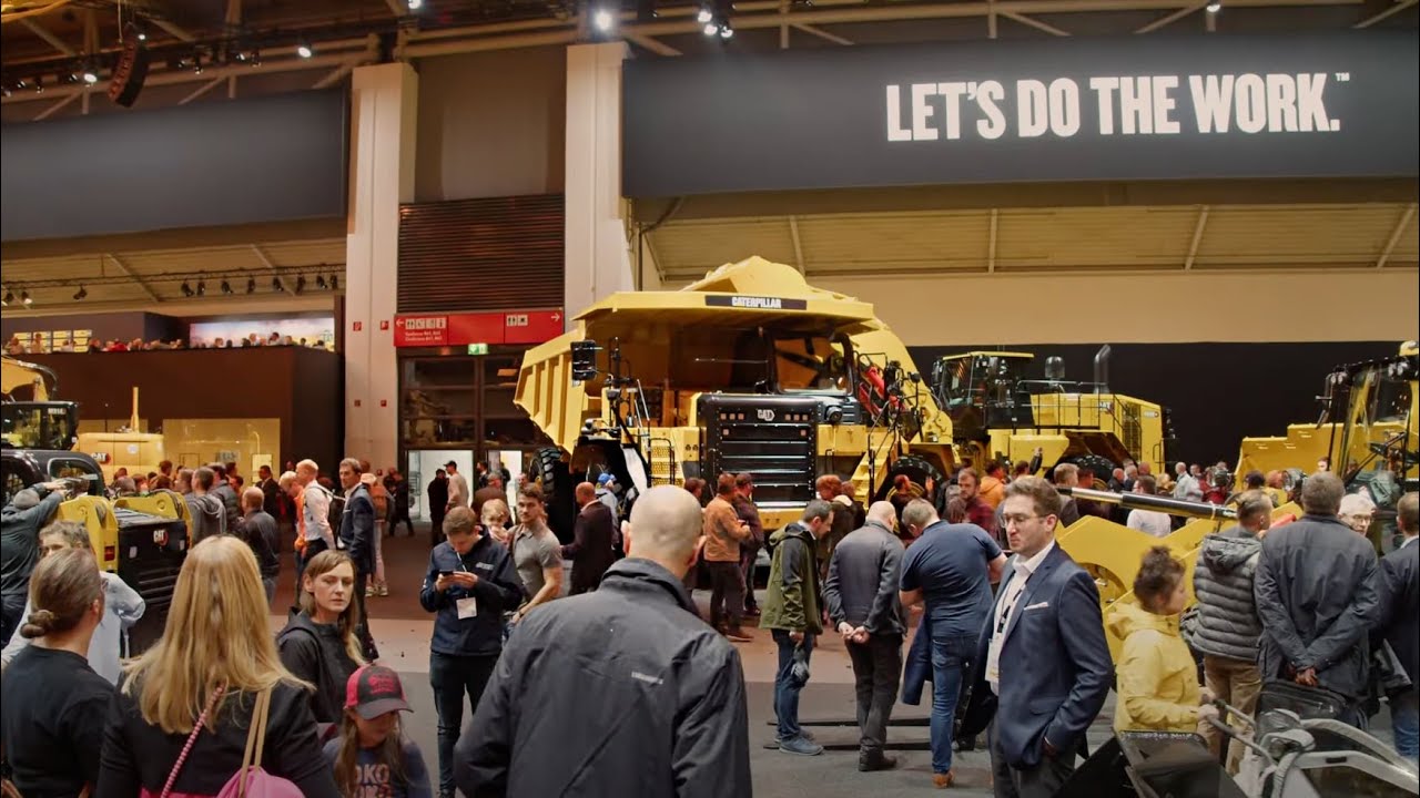 Massive Caterpillar machines on display at Bauma