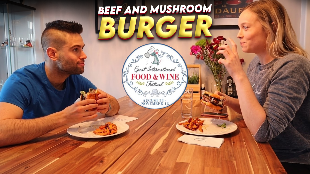 Disney inspired burger recipe | Beef & mushroom burger with brie fondue