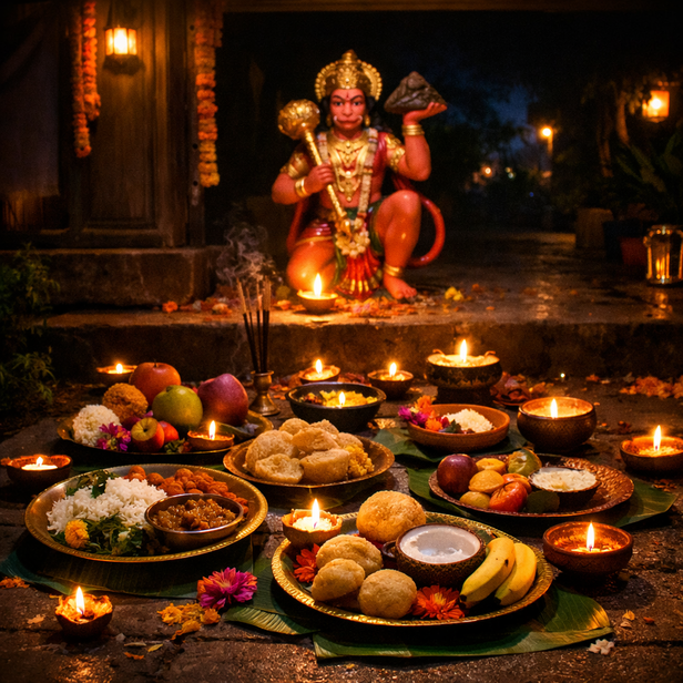 The village where people still leave food for Hanuman at night