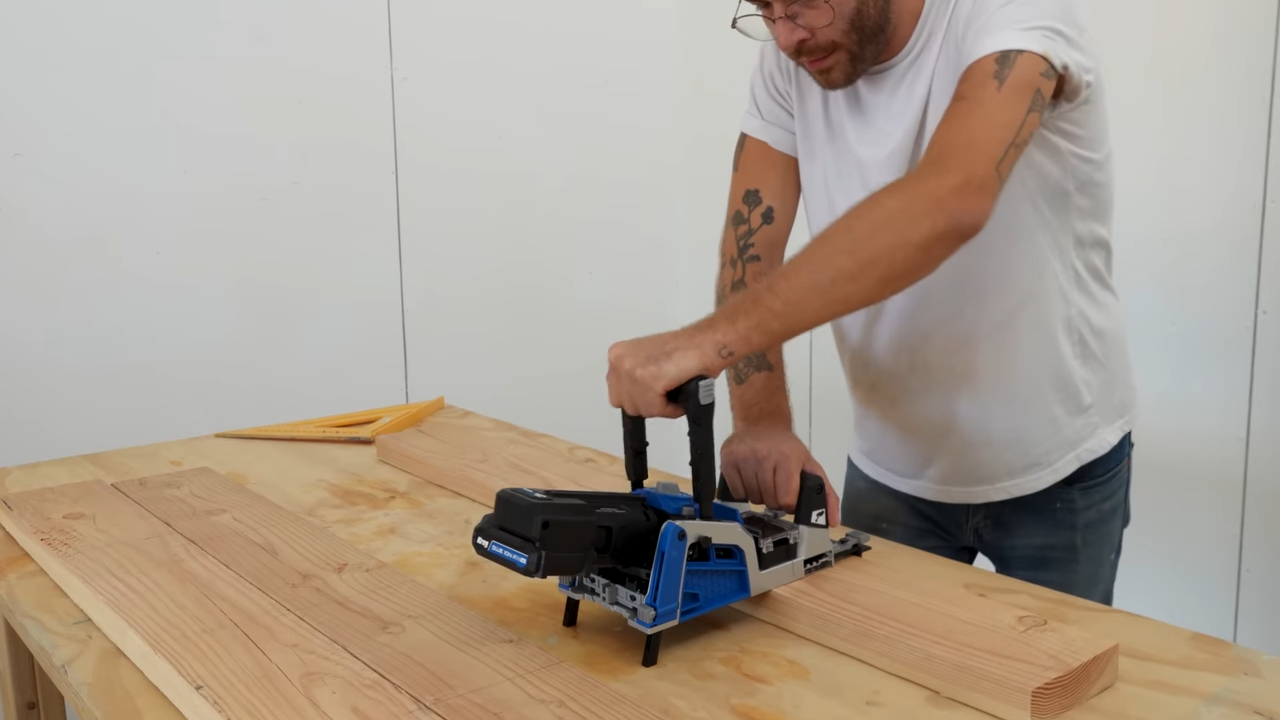 The new Kreg joiner arrived - my neighbor suddenly needs shelves