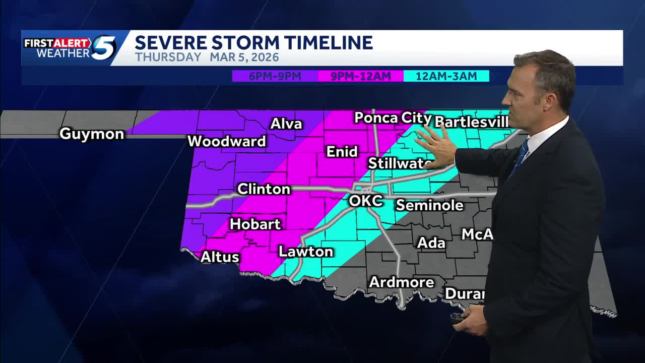 Timeline: Increased risk for severe storms and tornadoes Thursday in ...