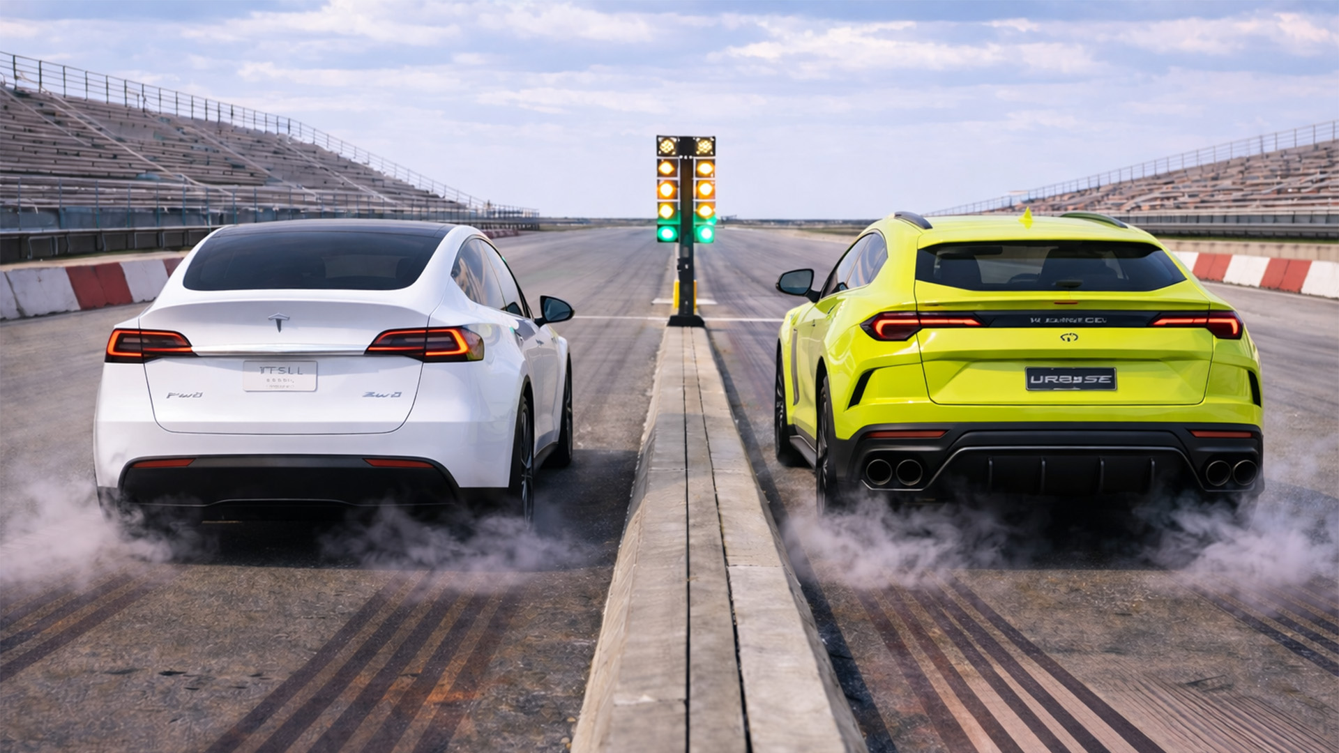 800 HP Urus SE vs Tesla Model Y Performance drag race