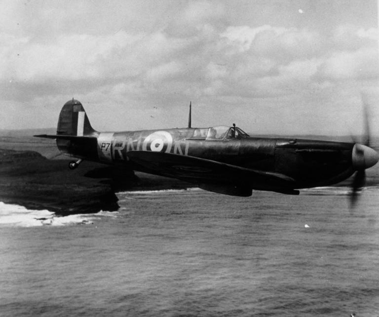 Map shows where the Spitfire is flying across the UK in April