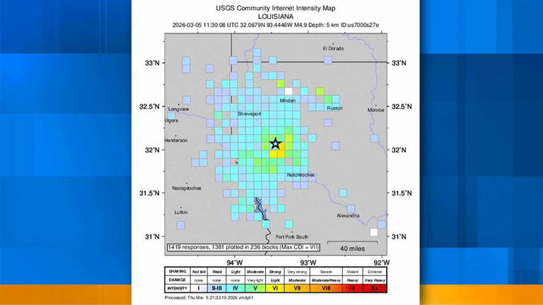 ArkLaTex earthquake activity on the rise, USGS says