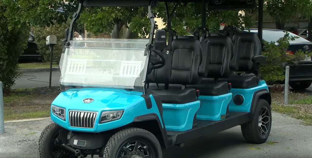 Woman in stable condition after falling from golf cart, husband charged ...