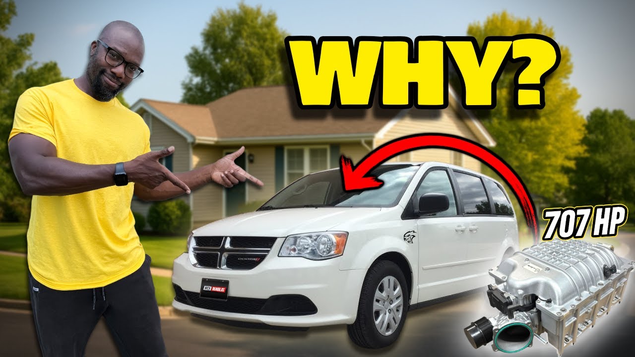 We put a Hellcat engine in a minivan!