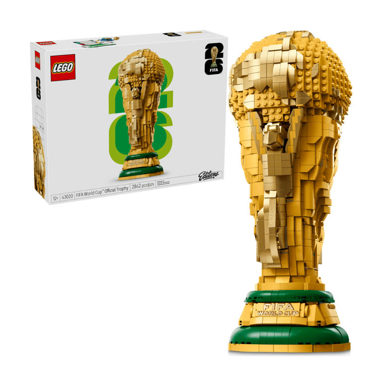 Lego World Cup trophy commercial features soccer stars, how to buy