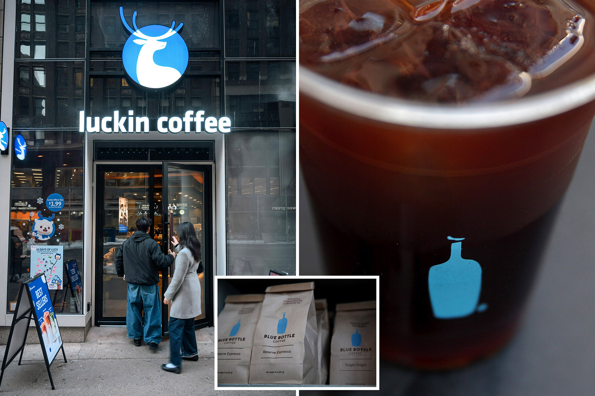 Luckin Coffee surges again, snaps up Nestle upscale chain Blue Bottle ...
