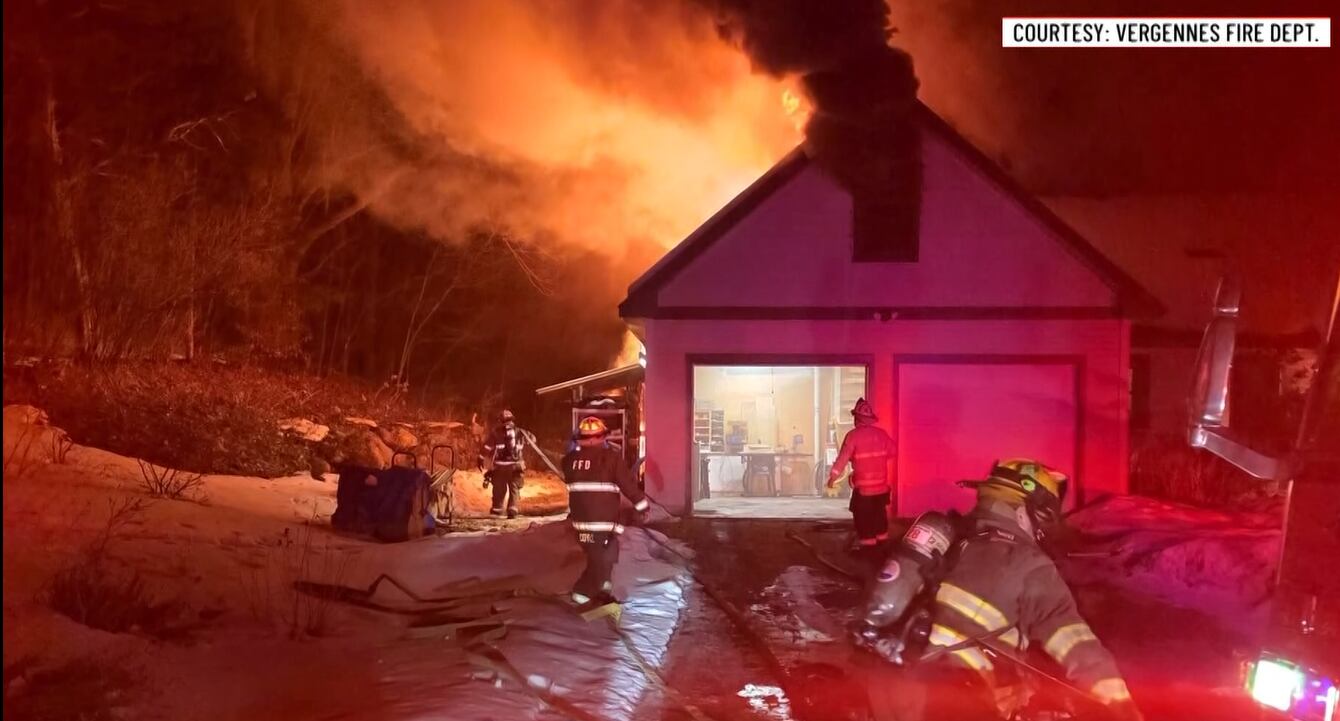 Fire crews rescue 2 from Ferrisburgh blaze