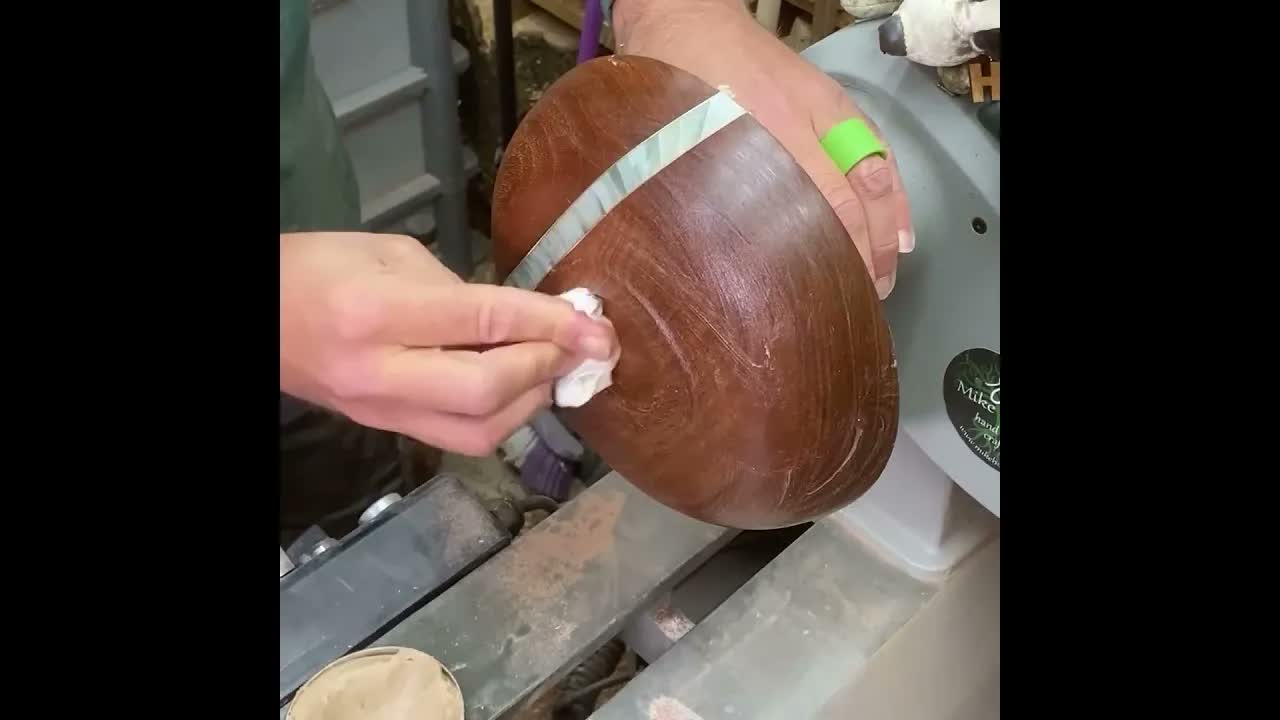 How wood, metal and stone become one turning project