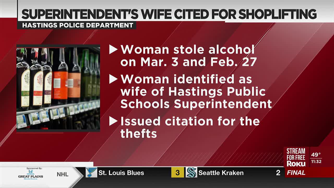 Wife of school superintendent, now-former Hastings teacher, cited for ...
