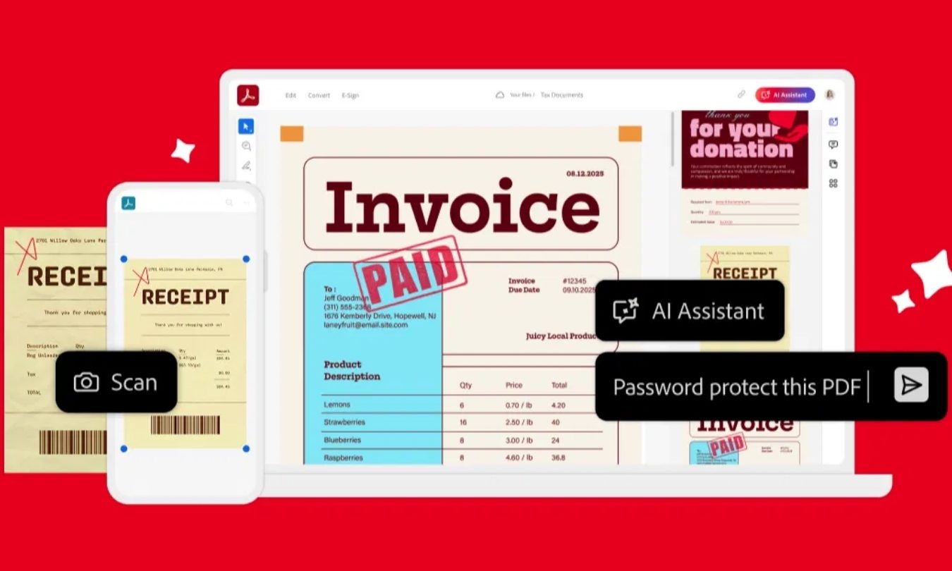 Treat your tax prep like a professional project with Adobe Acrobat