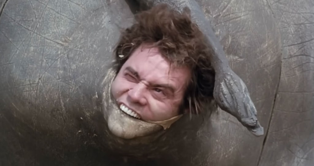 Mechanical rhino featured in 'Ace Ventura' sequel's 'butt birth' scene ...