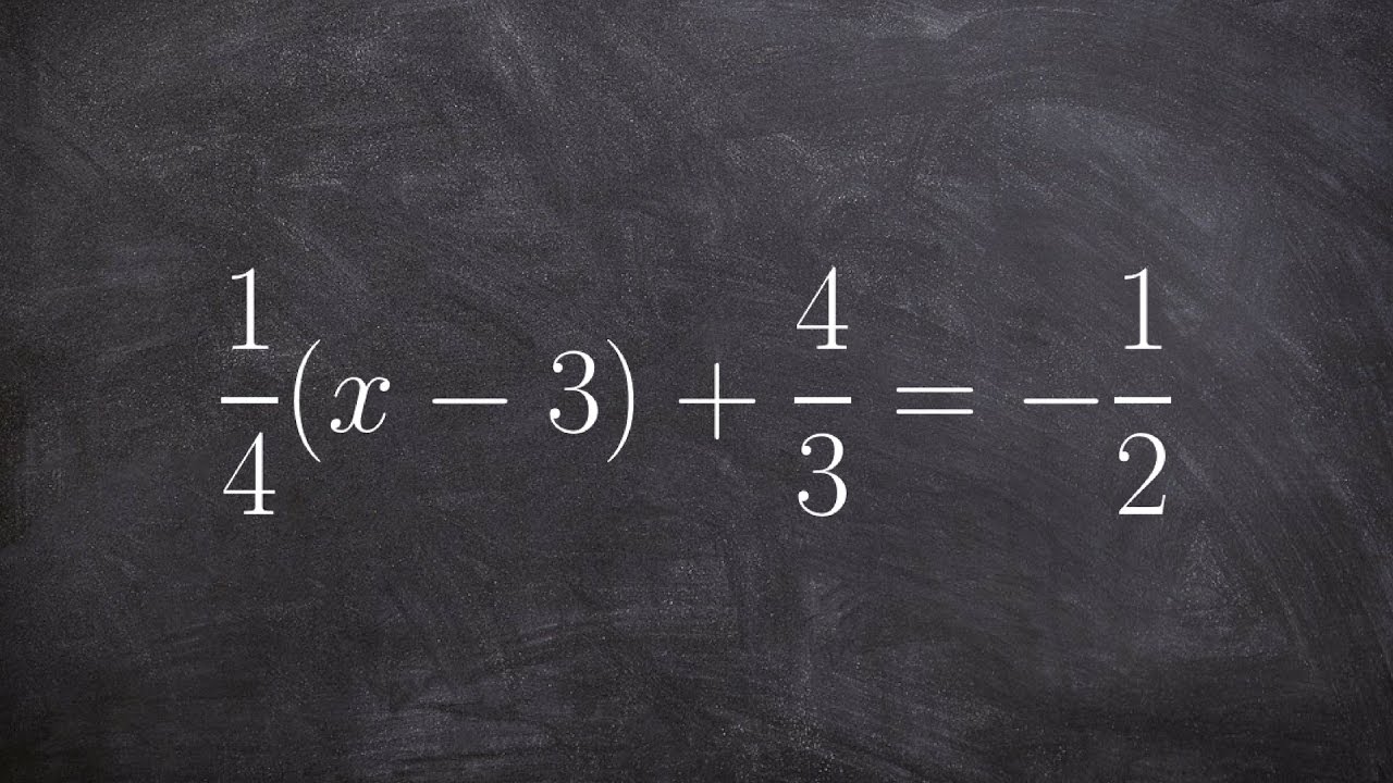 Learn how to solve a multi-step equation with multiple fractions