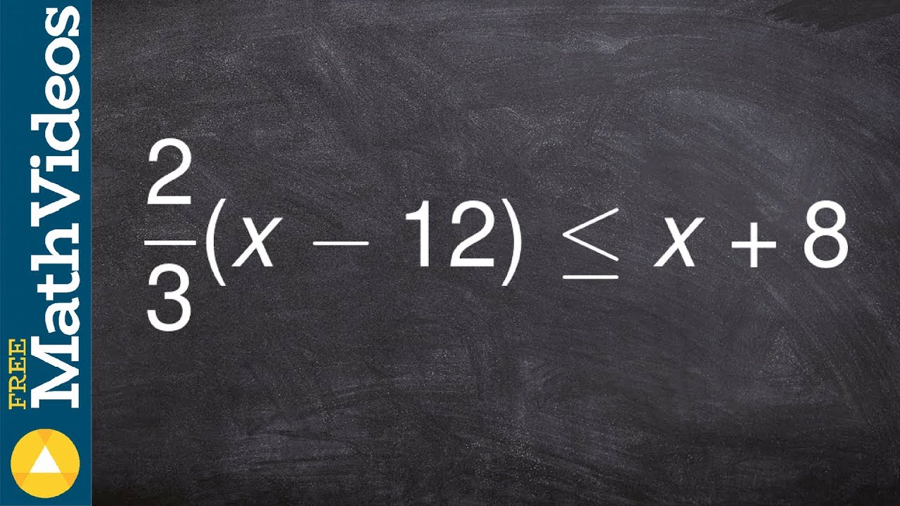 Solving and graphing an inequality by multiplying by a fraction on one ...