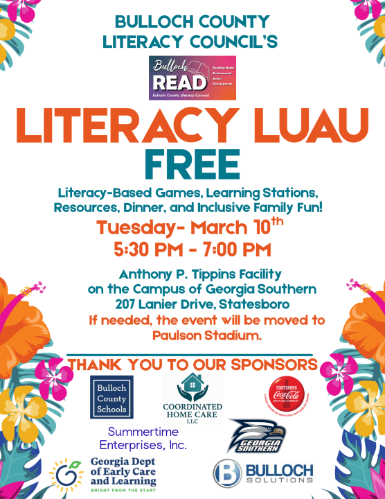 Fourth annual Literacy Luau comes to Statesboro with free books, activities
