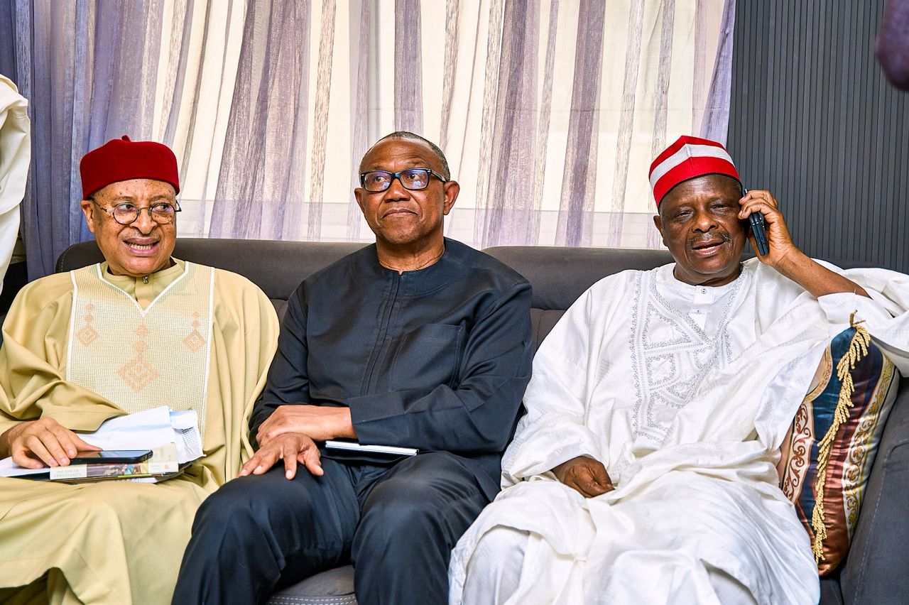 Photos: Peter Obi, Kwankwaso celebrate Obasanjo at 89
