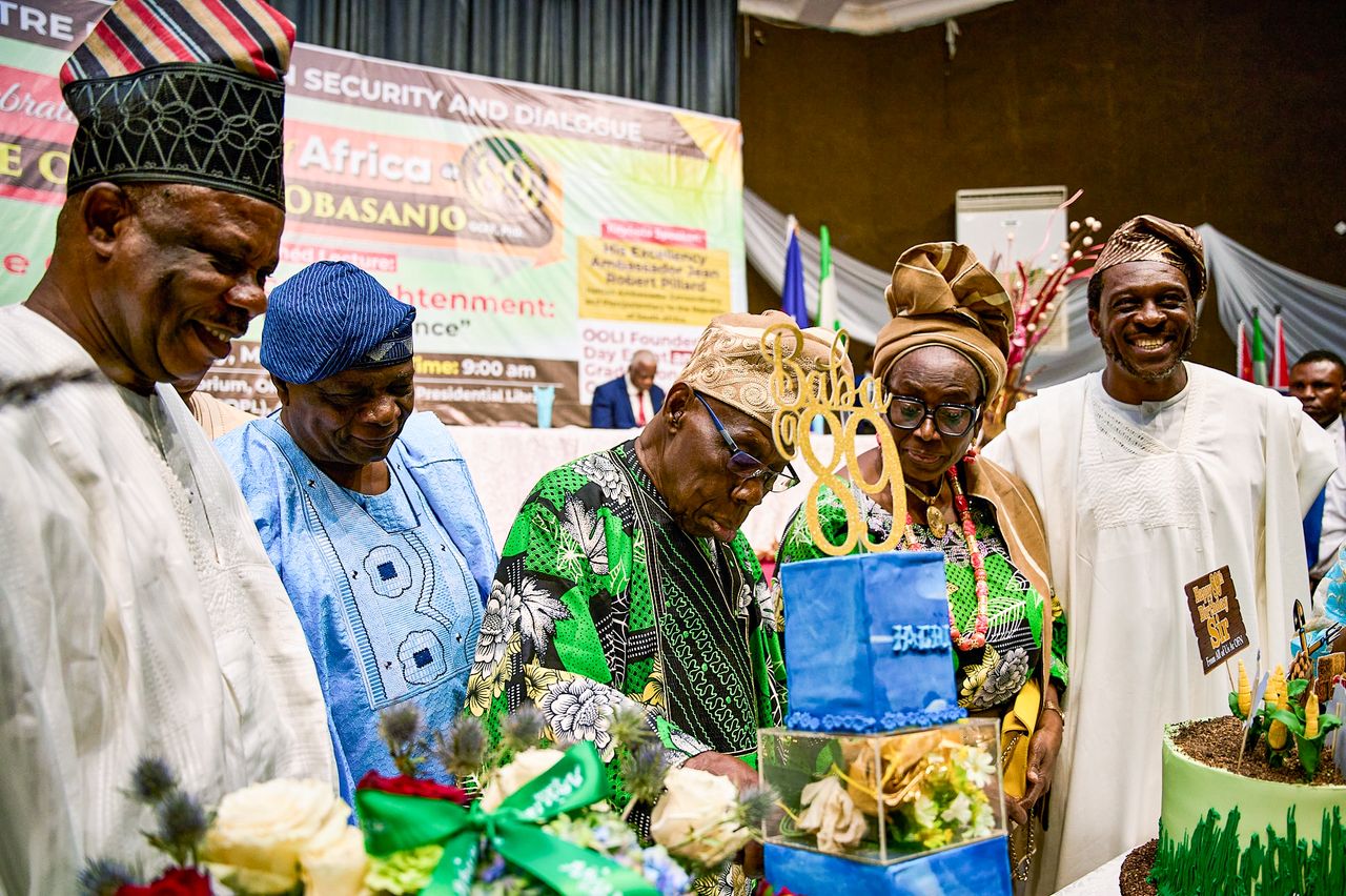 Photos: Peter Obi, Kwankwaso celebrate Obasanjo at 89