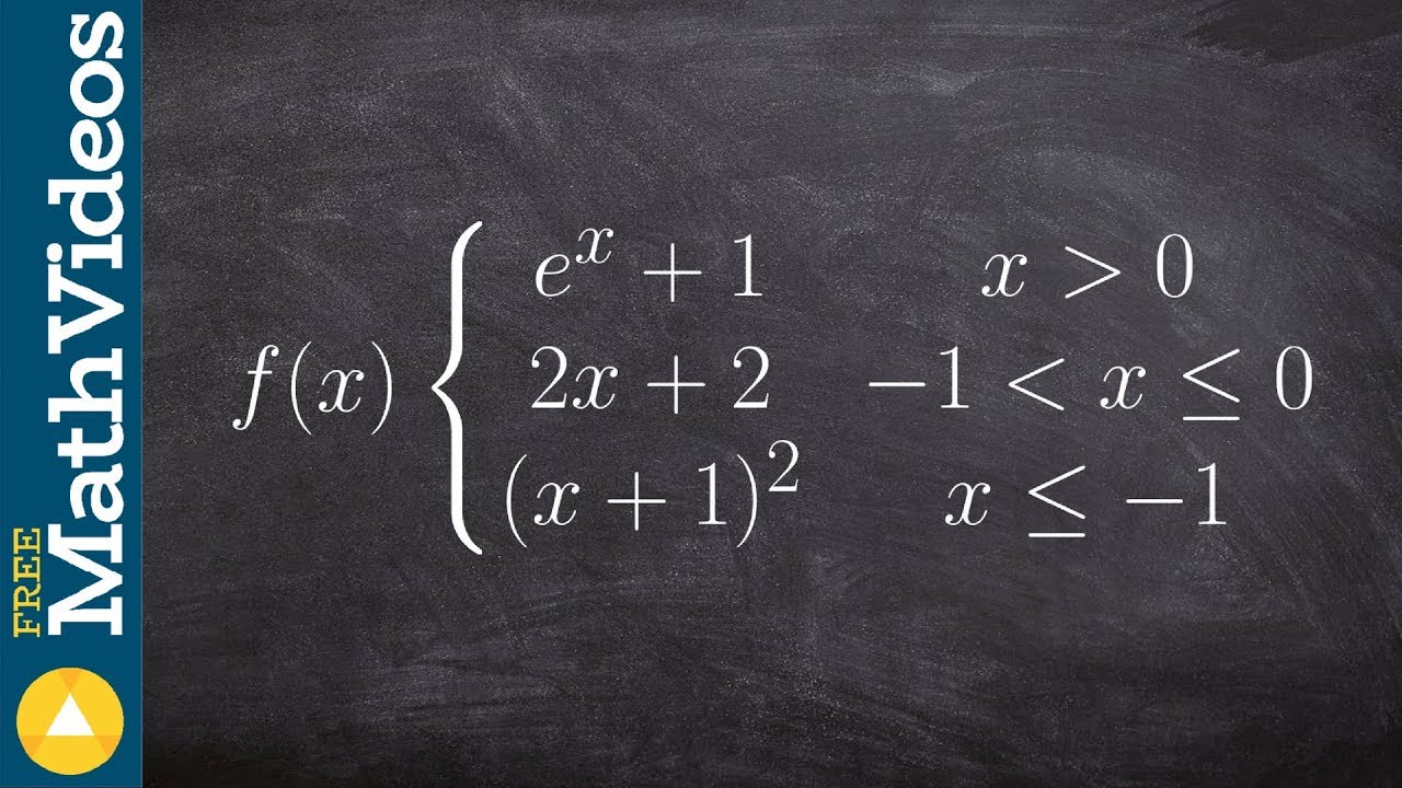 Learn to graph a piecewise function with three equations