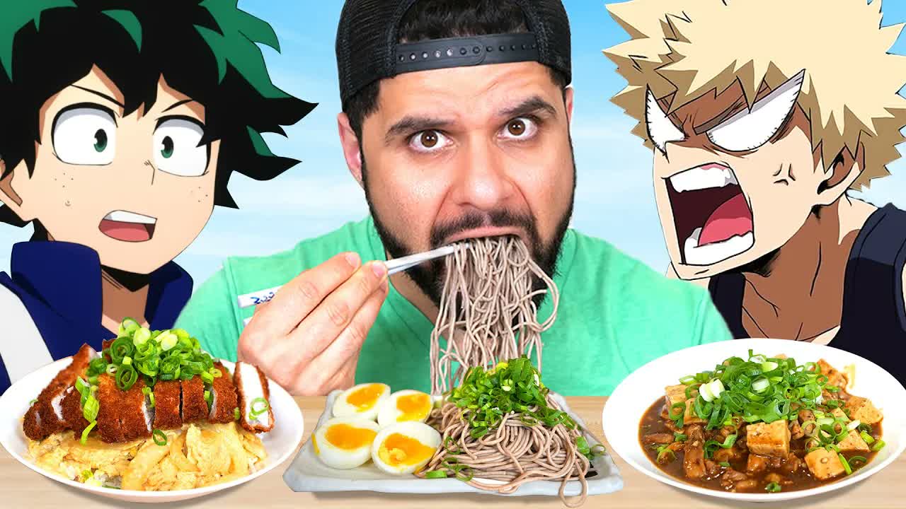 Eating like a pro hero for 24 hours - My Hero Academia food challenge ...