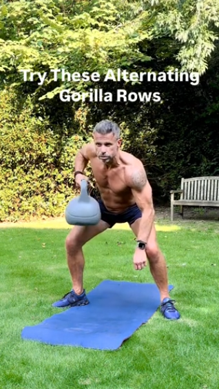 Gorilla rows full body workout to build muscle and burn fat