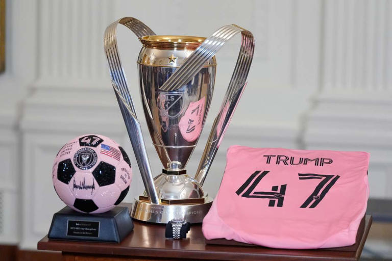Inter Miami gifts Trump '47' jersey, watch and signed soccer ball ...